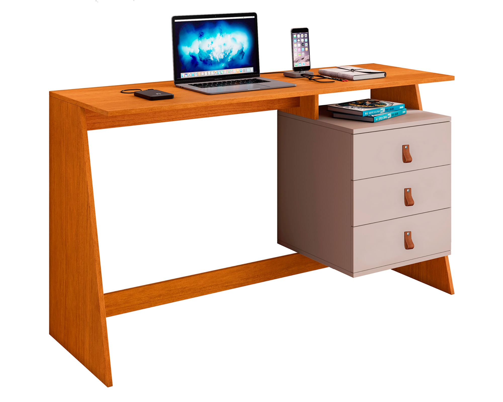 Escritorio gamer Gaby café/off 3 cajones | Easy.cl