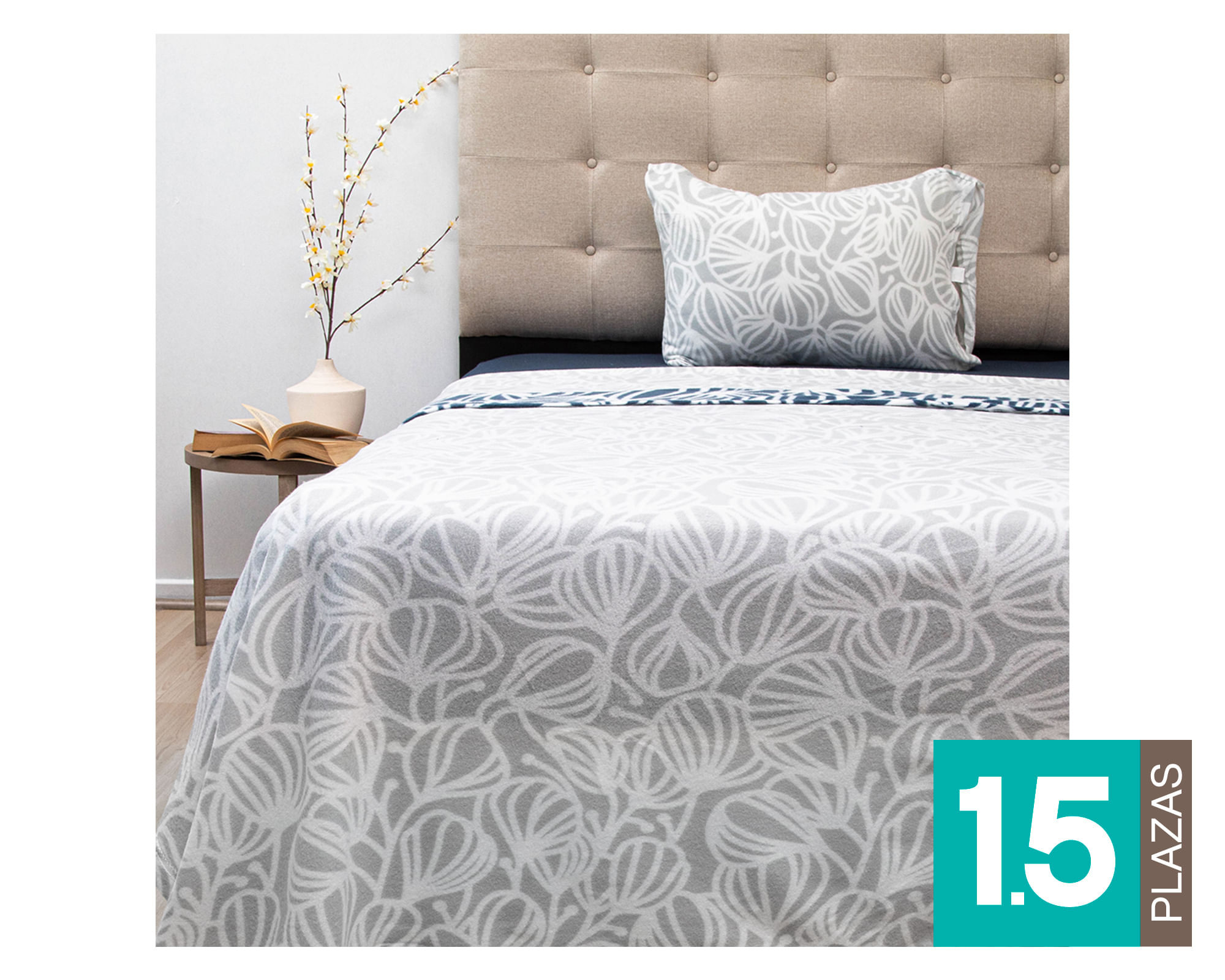 Juego de sábanas 1.5 plazas polar estampada Composé D5 | Easy.cl