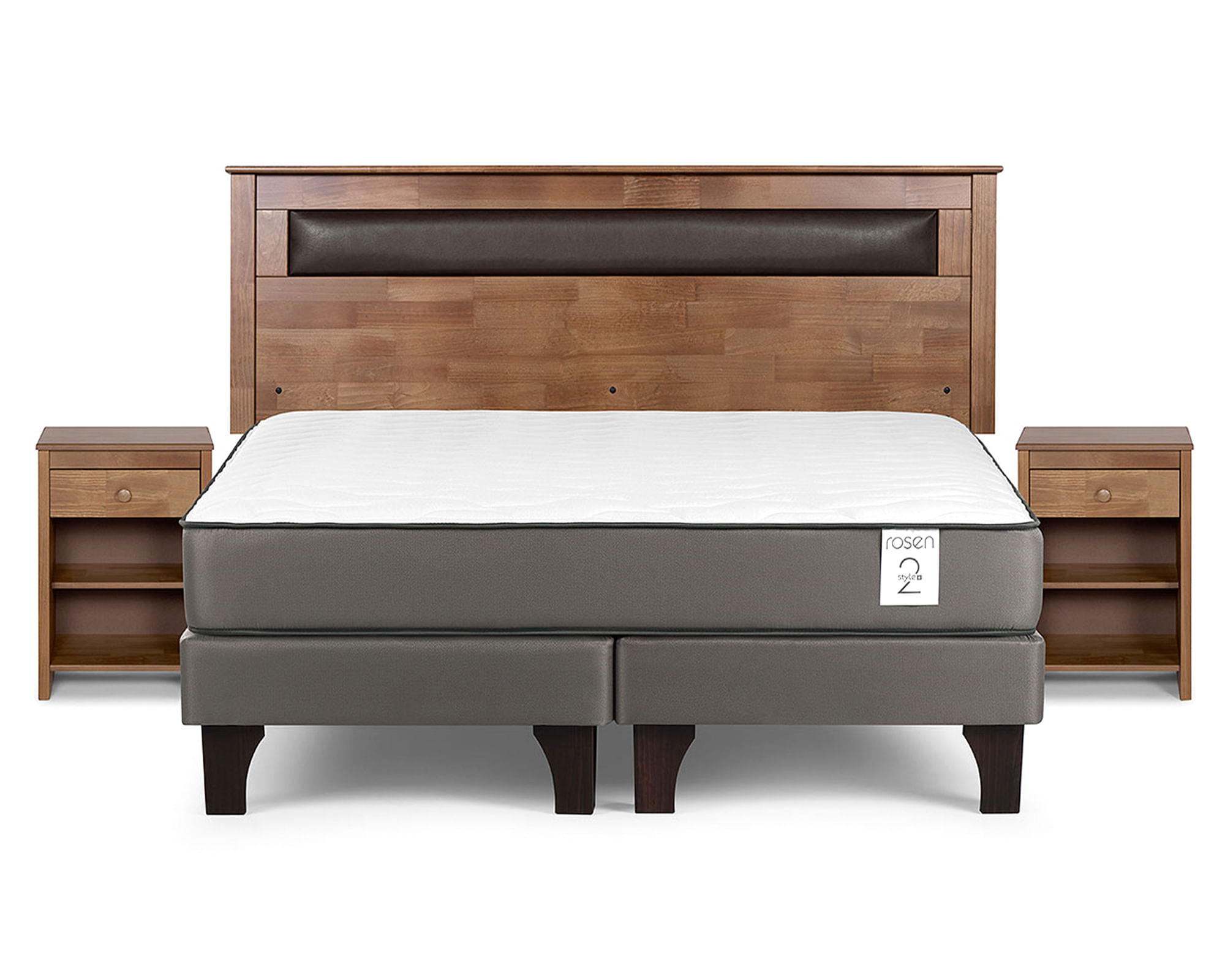 Cama europea New Style 2 plus king base dividida + set Ferrara | Easy.cl