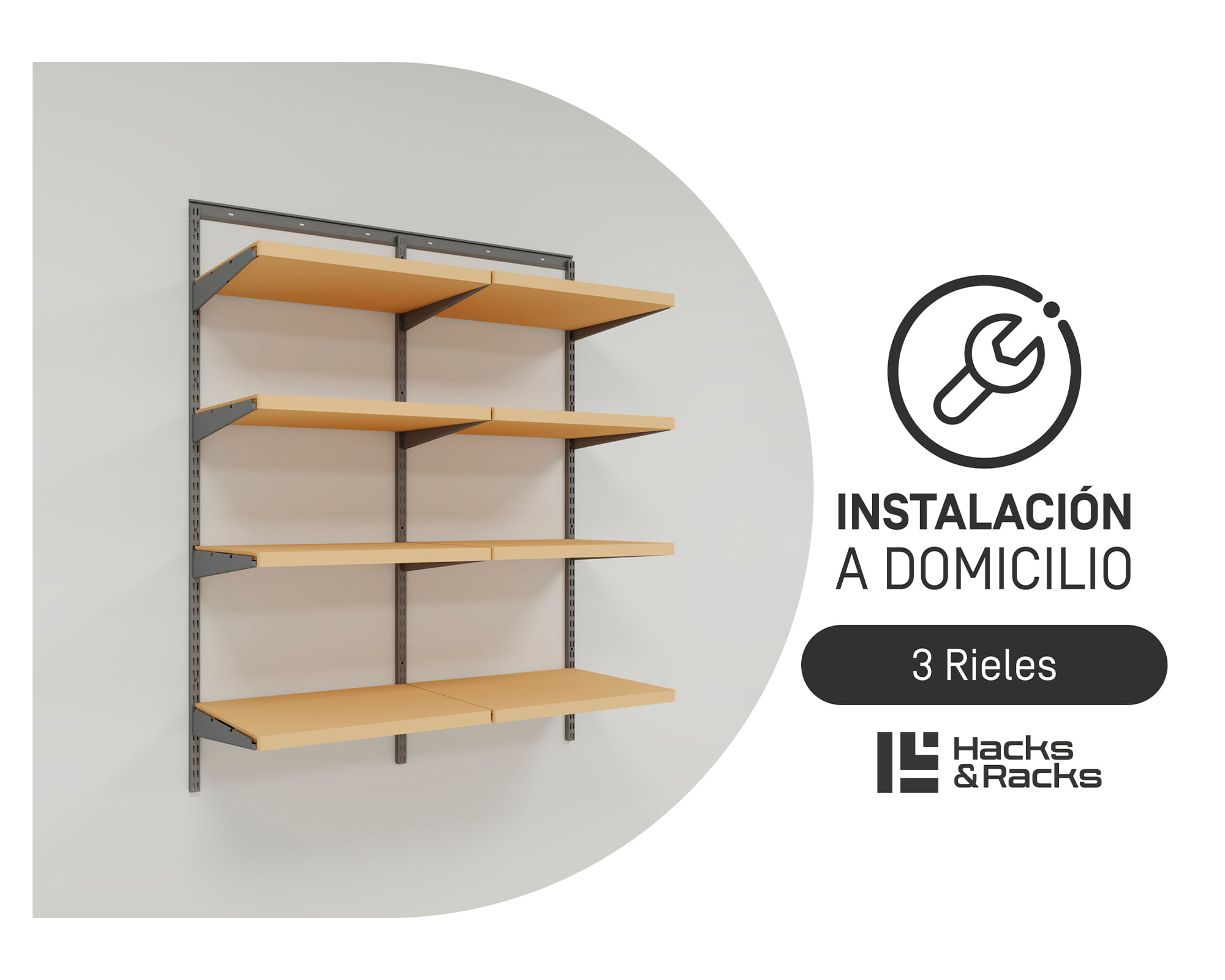 Instalación de 3 rieles para tu organizador Hacks and Racks | Easy.cl