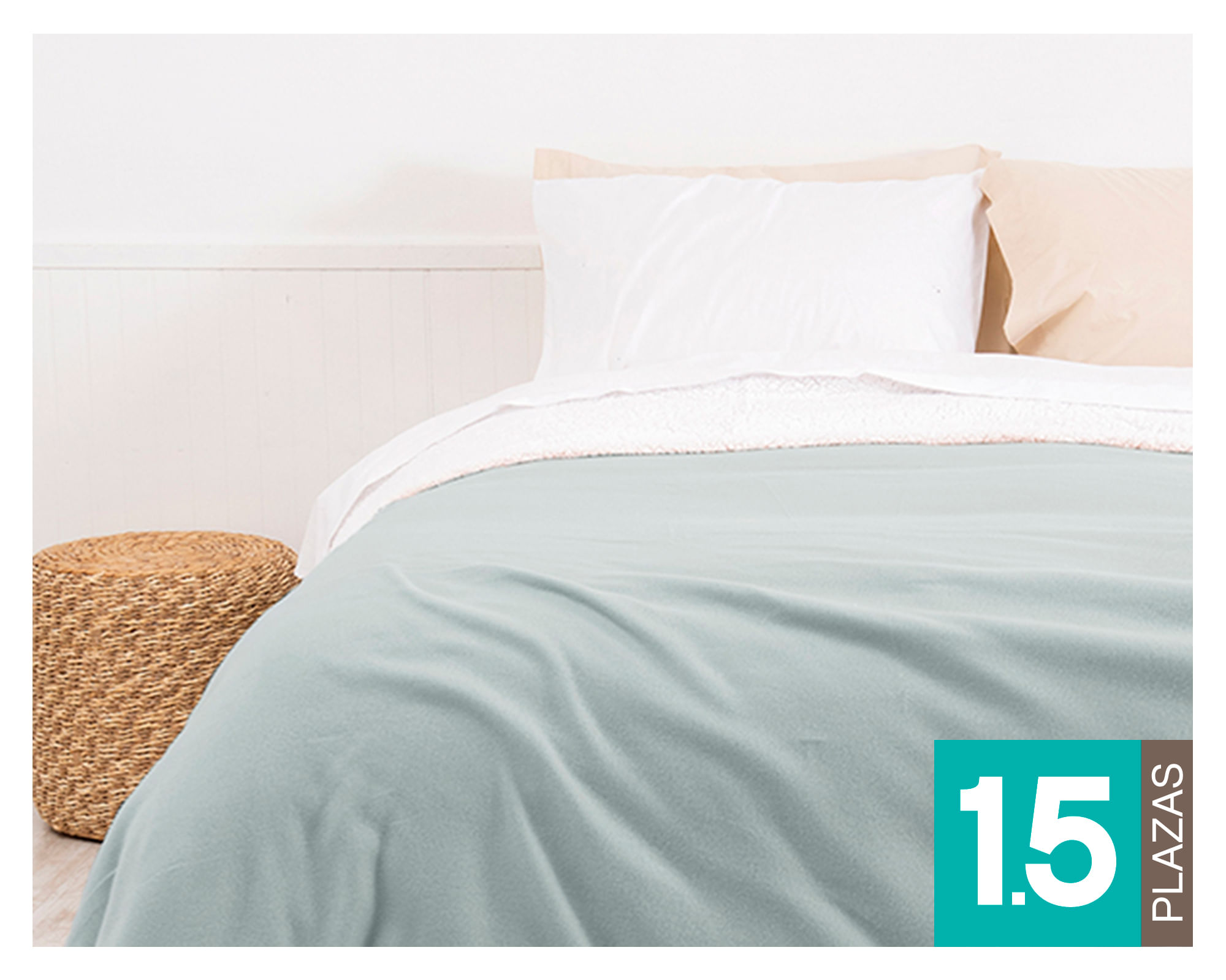 Frazada Polar/sherpa verde 1.5 plazas 1 un. | Easy.cl