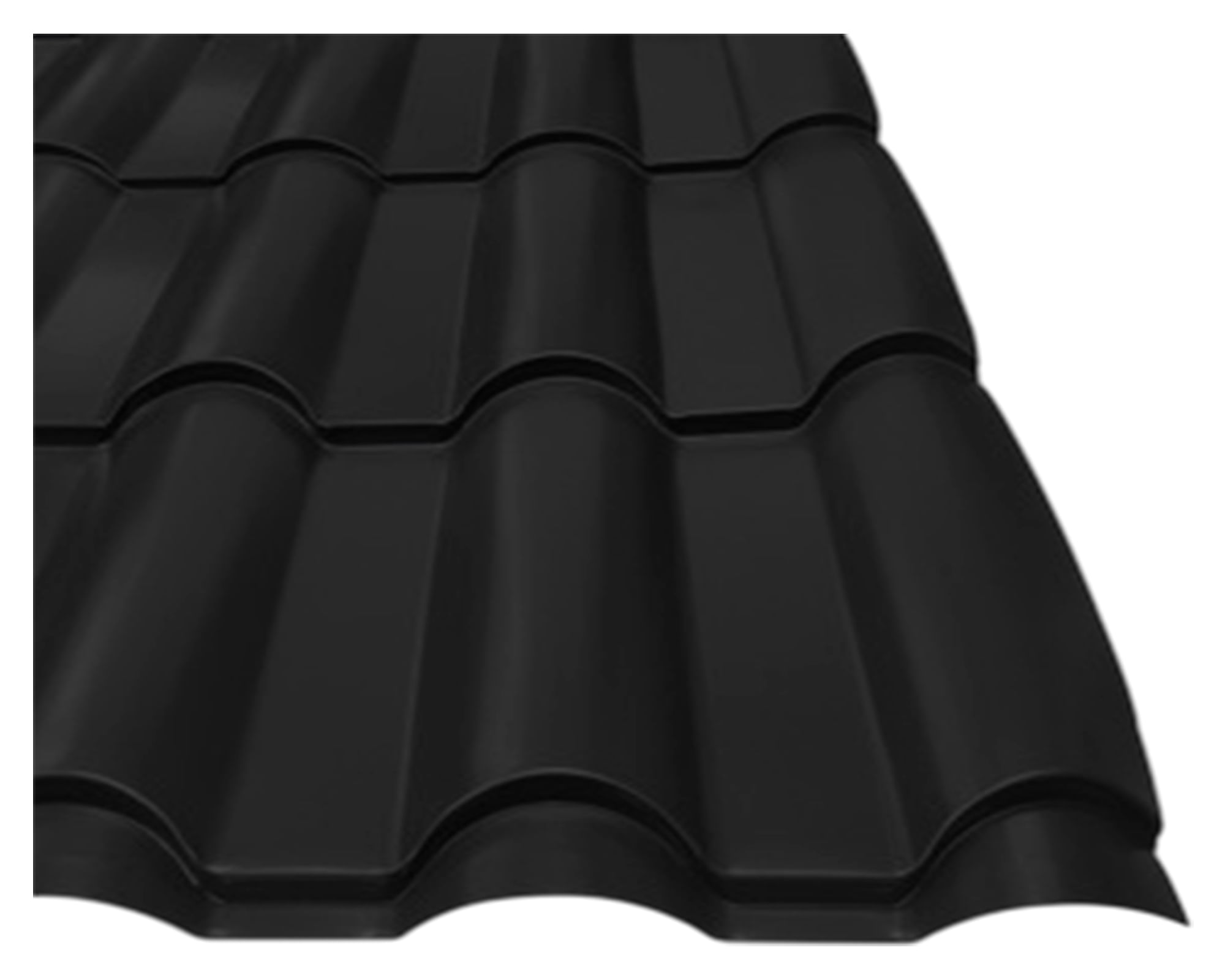 Teja metálica acero prepintado Maule 111.3x215.7 cm 0.40 mm negro | Easy.cl