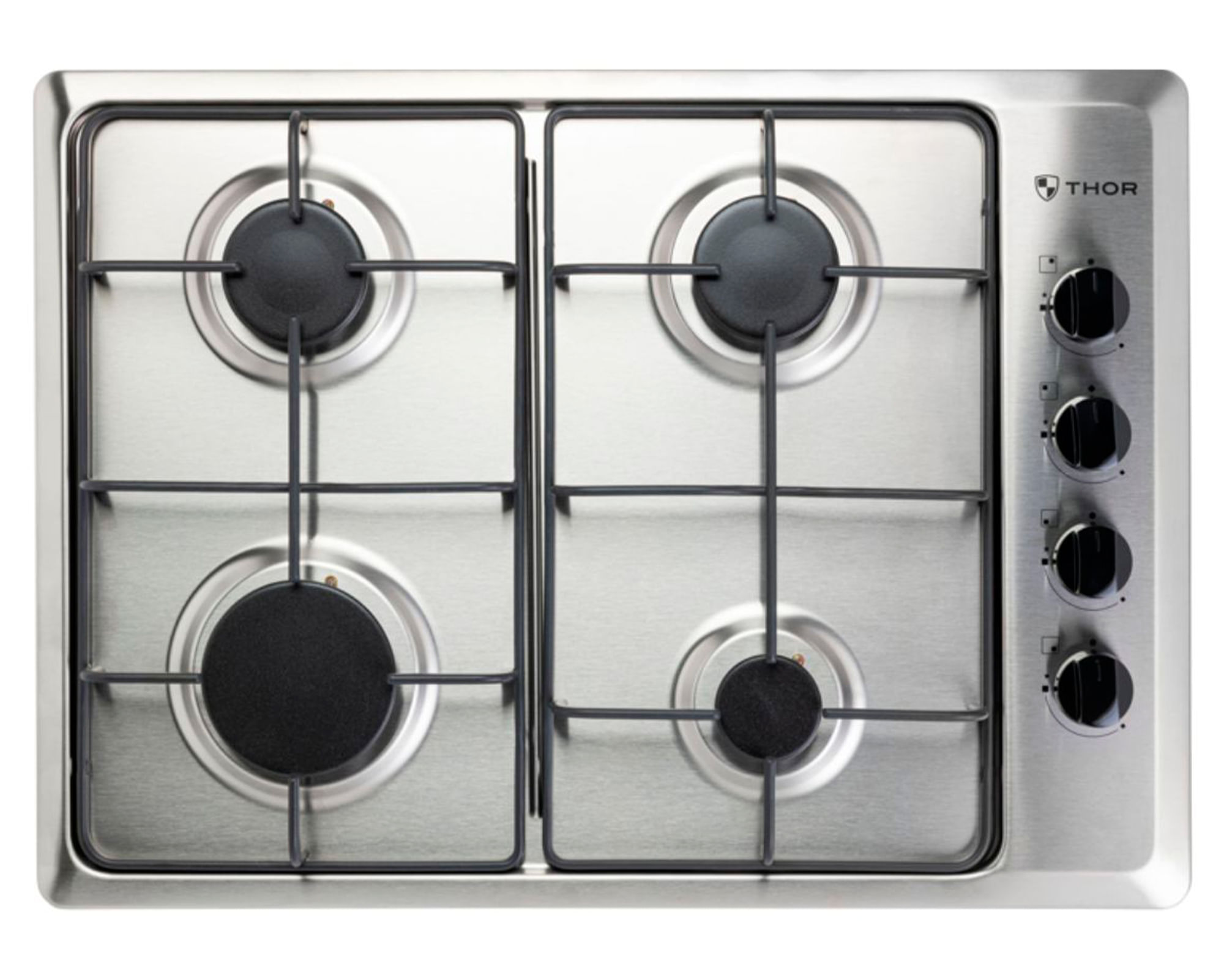Encimera a gas 4 quemadores SSE 64200 KBN IX Inox | Easy.cl